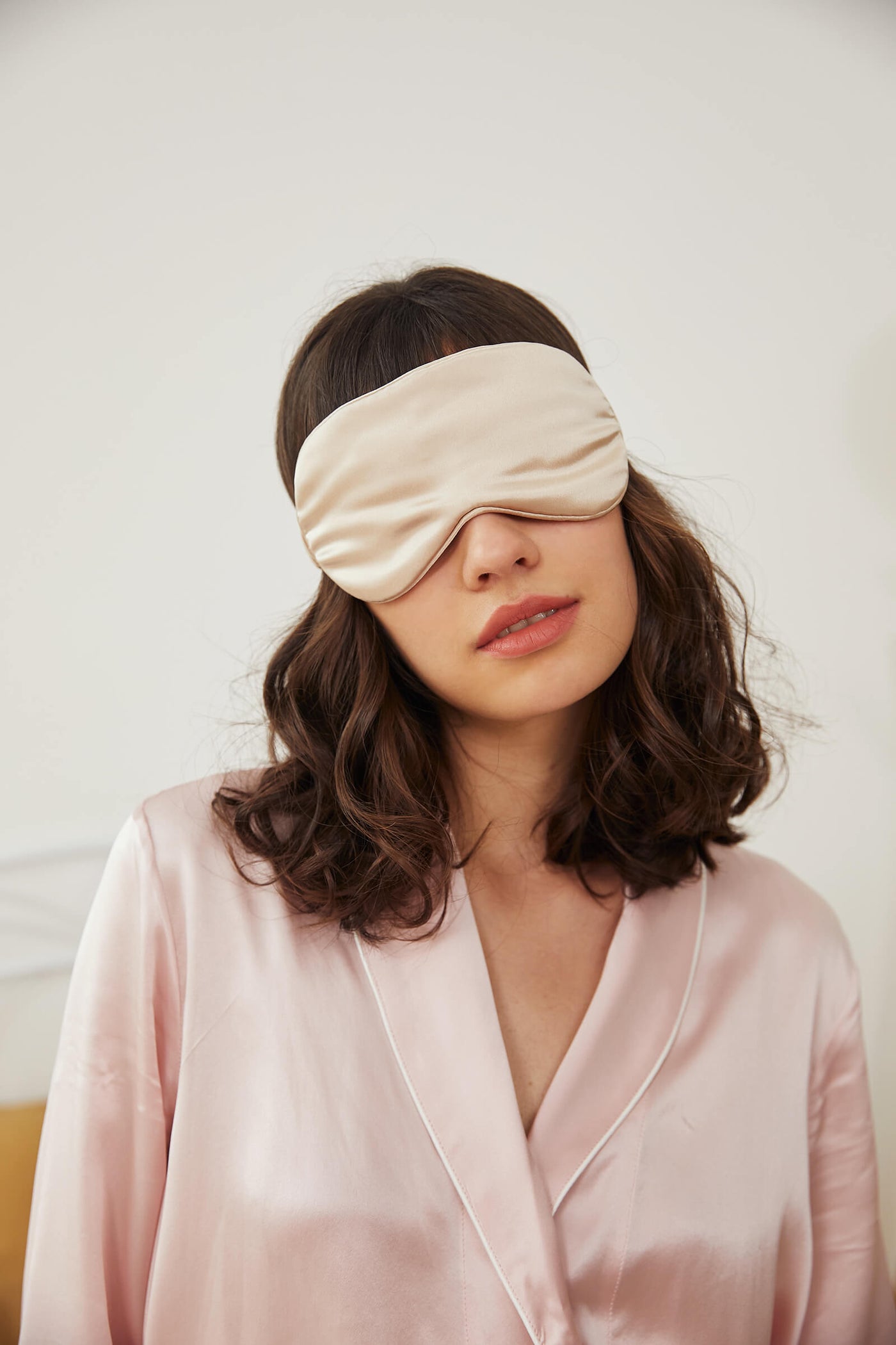Silk Sleep Mask - Champagne – BASK™